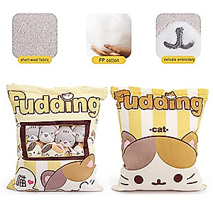 REFAHB Cute Plush Pillow Throw Pillow Removable Stuffed Animal Toys Creative Gifts for Girls (Kitten)