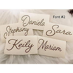 Custom Name Decals for Wedding Party DIY Personalized stickers Bridesmaid Seating Charts Cards Tumbler Hangers Cup Champagne Glasses