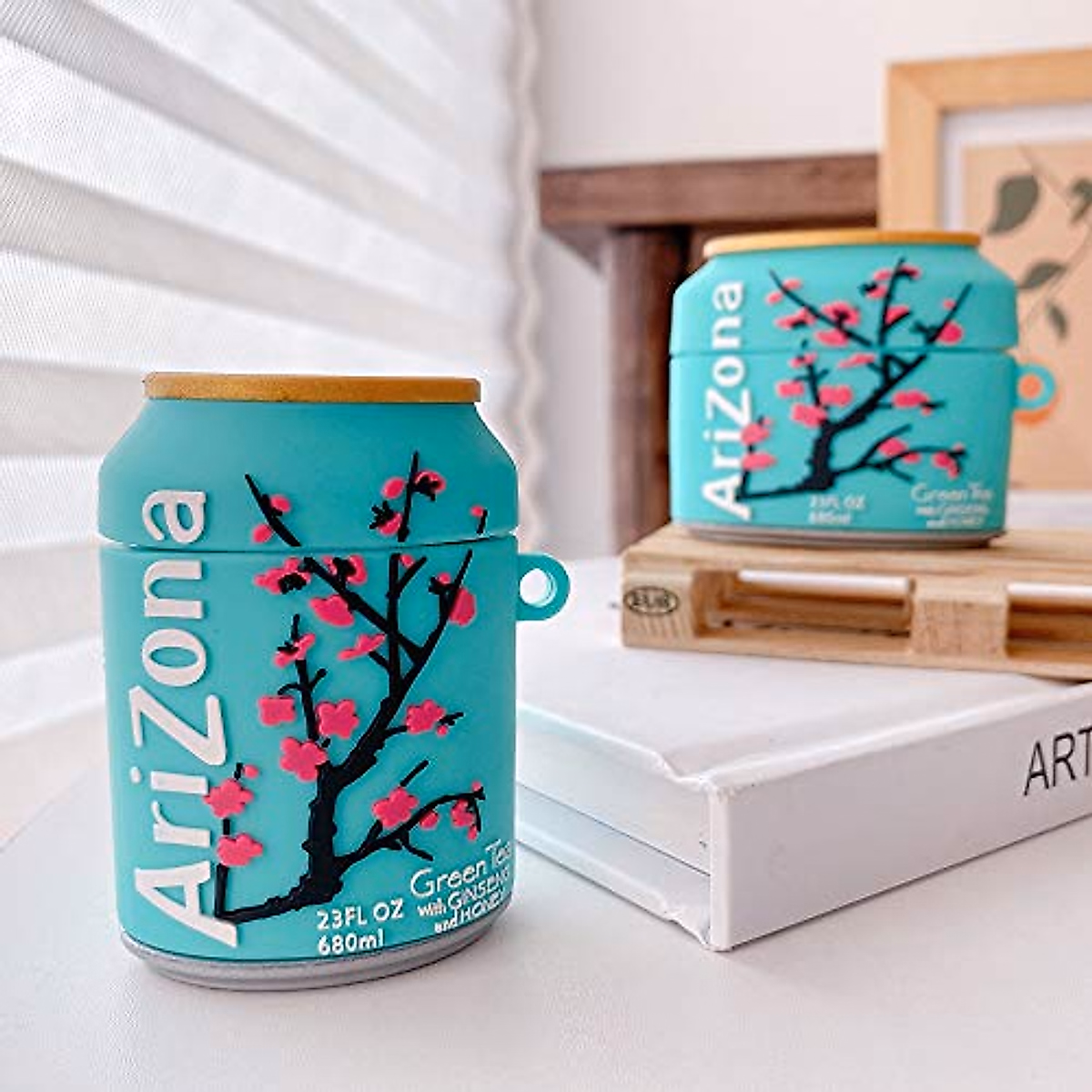 N+V Compatible with Airpods Pro Case Cover, 3D airpod 3 case Arizona Series Creative Cute Cartoon Funny Fun, Soft Silicone Airpod Character Skin Keychain Ring, for Girls Boys Teens Kids (Soda Box)