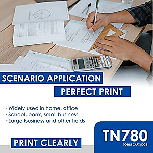 LVE TN-780 (TN780) 𝑯𝒊𝒈𝒉 𝒀𝒊𝒆𝒍𝒅 Black Laser Toner -Cartridge 2-Pack Compatible Replacement for Brother TN780 Toner for HL-6180DW HL-6180DWT MFC-8950DW MFC-8950DWT Printer