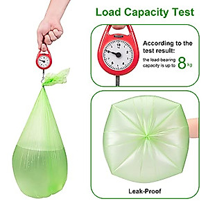 Small Trash Bags 4-6 Gallon, Inwaysin 200 Count Biodegradable Trash Bags 4 Gallon, Extra Strong Small Garbage Bags Unscented, Size Expanded, Green, for Bathroom Bedroom Office Kitchen Trash Can