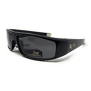 Locs - Flat Top Wrap OG Gangsta Hardcore Locs Sunglasses (Matte Black), unisex-adult