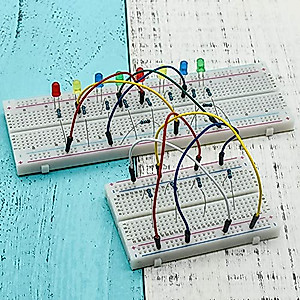 MMOBIEL 3 Pcs 830 Point Solderless PCB Breadboard Prototype Circuit Kits Compatible with DIY Arduino, Raspberry Pi 2 3 4 Projects Proto Shield Distribution Connecting Blocks