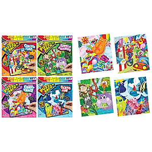 JA-RU's Mini Puzzle Pack (24 Puzzle Pack Assorted) with Resealable Travel Bag. Animal Puzzle Toys for Kids. Preschool Learning & Toddler Educational Toys Set. Party Favors Birthday Gift. 6770-24s