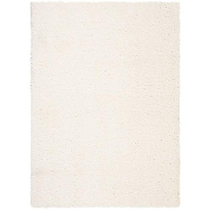 SAFAVIEH Flokati Shag Collection 4' x 6' Ivory FLK950B Solid 2.75-inch Thick Area Rug