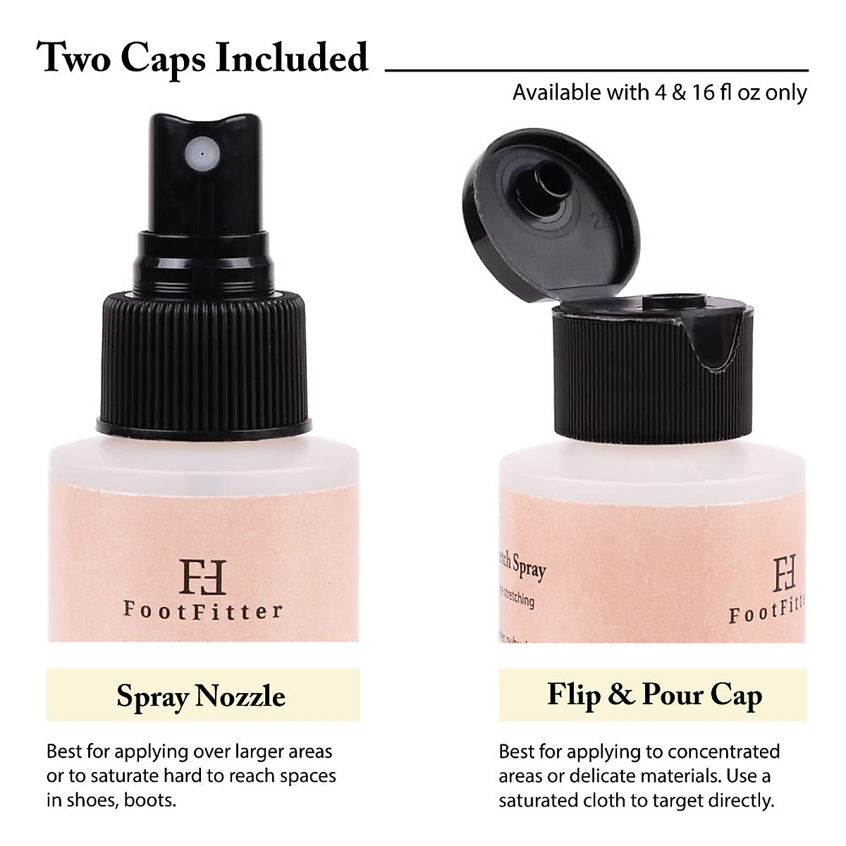 FootFitter Professional Shoe & Boot Stretch Spray - Stretching Spray for Leather, Suede & Nubuck Footwear - MADE IN USA (16 fl. oz.)