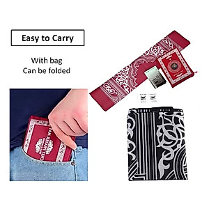 Kellegour 2 Pieces Islamic Prayer Mat,Muslim Prayer Carpet,with Compass Pocket Sized Carry Bag,Muslim Travel Prayer Mat and Attached Compass,Islamic Prayer Rug, with Compass