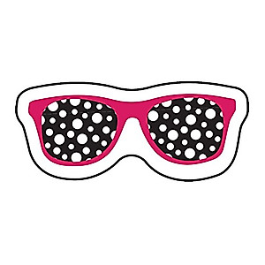 Carson Dellosa – School Pop Sunglasses Mini Colorful Cut-Outs, Classroom Décor, 33 Pieces