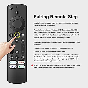ZYK Voice Replacement for Insignia Fire TV Remote New Upgraded NS-RCFNA-21 for Insignia TV Remote Compatible with All Insignia Fire Smart TVs with Shortcut Buttons - PrimeVideo Netflix Disney+ Hulu