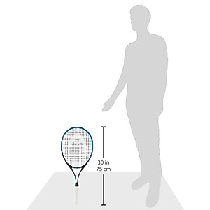 HEAD Ti. Reward Tennis Racket - Pre-Strung Head Light Balance 27 Inch Racquet - 4 3/8 In Grip, Blue/Black