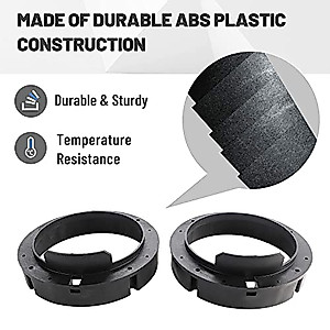 NuIth 6.5 Inch Speaker Adapters Plate Spacer for VW 1999-2019, Porsche 2000-2006, Skoda 2005-2013, Seat 1999-2005 Aftermarket Front Door Speaker Adapter Mount Bracket Rings