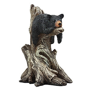 Ebros Lazy Days of Summer Black Bear Sleeping On Tree Branch Statue Wildlife Forest Rustic Cabin Decor Bear Figurine