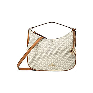 Michael Kors Kelsey Medium Hobo Convertible Shoulder Vanilla/Acorn One Size