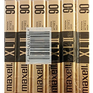 Maxell Xlii 90 Audio Cassettes High Bias 6 Pack