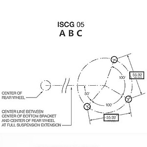 Chain Guide, 30-40T, CYSKY MTB Chain Guide Direct Mount Chainring Guard Perfect for Most Bicycle Road Bike Mountain Bike BMX Fixie (Alloy Aluminum, ISCG 03, Black)