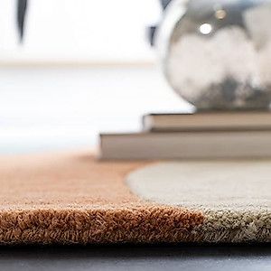 SAFAVIEH Rodeo Drive Collection Area Rug - 8' x 11', Gold, Handmade Mid-Century Modern Abstract Wool, Ideal for High Traffic Areas in Living Room, Bedroom (RD863A)