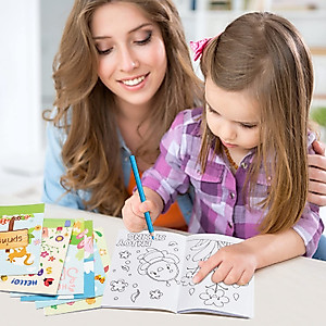 MALLMALL6 24Pcs Spring Coloring Books for Kids Age 2-4,4-8 Birthday Gift with Flower Butterfly Birds Bee Rabbit Design Goodie Bag Filler Party Favor Supplies for Home School Classroom Activity