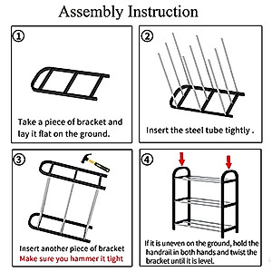 SHELAKET 3-Tier Small Shoe Rack, Lightweight 5-7 Pairs Shoe Shelf Storage Organizer,Sturdy Metal Standing Narrow Shoe Shelf for Closet Entryway Hallway(Pink)