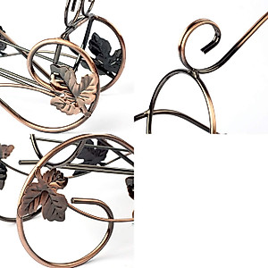 Muellery Decorative Wine Bottle Holder Single Bottle Tabletop Countertop Centerpiece Décor Carriage Design TPKZ37724