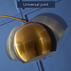 LightInTheBox Modern LED Arc Floor Lamp Gold Floor Lamp Brass Standing Lamp with Marble Base Floor Light for Living Room Reading Bedroom Home Office