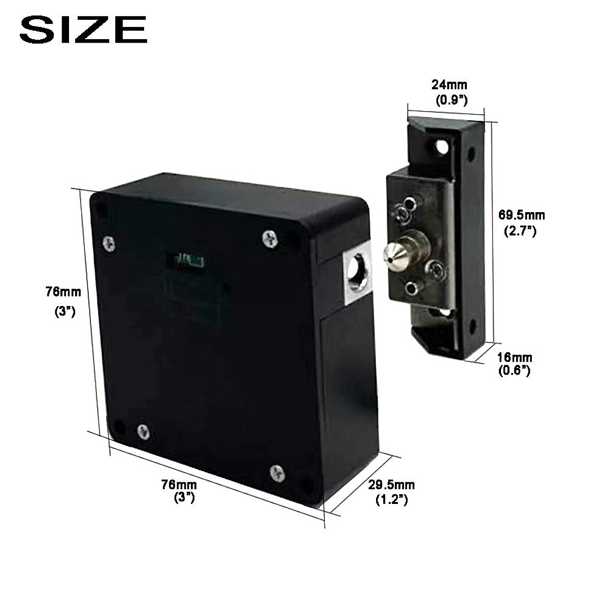 WOOCH RFID Lock Electronic Cabinet Lock, Hidden DIY Lock with USB Cable for Wooden Cabinet Drawer Locker Cupboard (2 Pack)