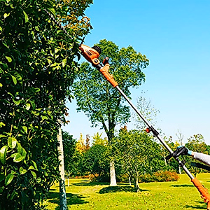 GARCARE 2 in 1 Electric Hedge Trimmers, Corded 4.8A Pole Hedge Trimmer Set with 20 inch Laser Cut Blade