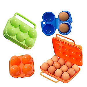 HEART SPEAKER 2/4/6/12 Eggs Storage Box Plastic Holder Container for Picnic Camping Outdoor 2 Grids