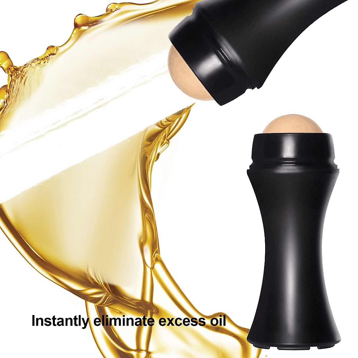 Nobb! Oil-Absorbing Volcanic Face Roller,Reusable Portable Oily Skin Control Roller,Facial Skincare Tool