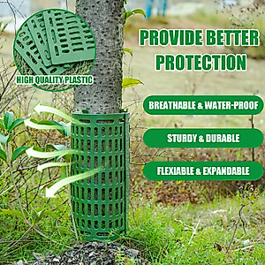 Omirome 18pcs Tree Trunk Protector, Tree Guards Trunk Protector with Twist Ties, Resizable for Various Size Trees or Plants, Preventing Tree Bark Damage from Pruners, Mowers, and Rodents