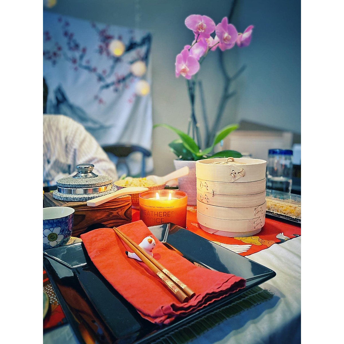 Honbay 6PCS Cute Ceramic Cat Chopsticks Rest Rack Stand Holder for Chopsticks, Forks, Spoons, Knives, Paint Brushes