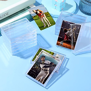 Gersoniel 8 Pcs Baseball Card Case Trading Card Protector 35 Trading Card Capacity Hinged Box Holder Case for Football Plastic Sports Card Case Trading Cards Card Storage and Display, Holds 280 Cards