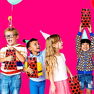 100 Pcs Ladybug Birthday Party Favor Bags Ladybug Plastic Candy Bags Ladybug Red Black Polka Dot Gift Bags Ladybug Party Supplies for Ladybug Theme Party Wedding Birthday Party Baby Shower Decorations