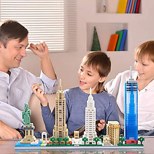 JXRLMB New York Skyline Micro Building Blocks Set City Architecture Model Kit Skylines Collection Set for Adults and Kids 3452 Pieces Bricks