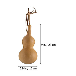Kisangel Dried Gourd Natural Wu Lou Hulu Feng Shui Fortune Wealth Ornament for Office Desktop Craft Decorations