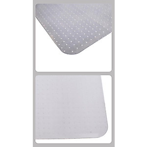 Bennbari Office Chair Mat with Lip, Mat for Carpet, Pile Carpet, Desk Chair Mat for Floor, Clear (Transparent)