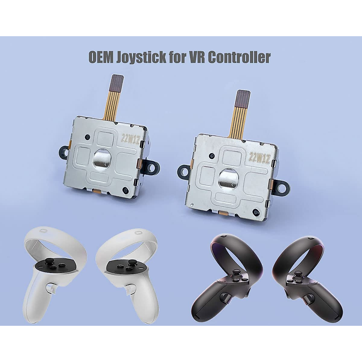 ElecGear Joystick Replacement for Oculus Quest, 2X Left & Right Analog Thumb Stick Control Sensor Module for Quest VR Headset Touch Controller with Repair Tool Kit