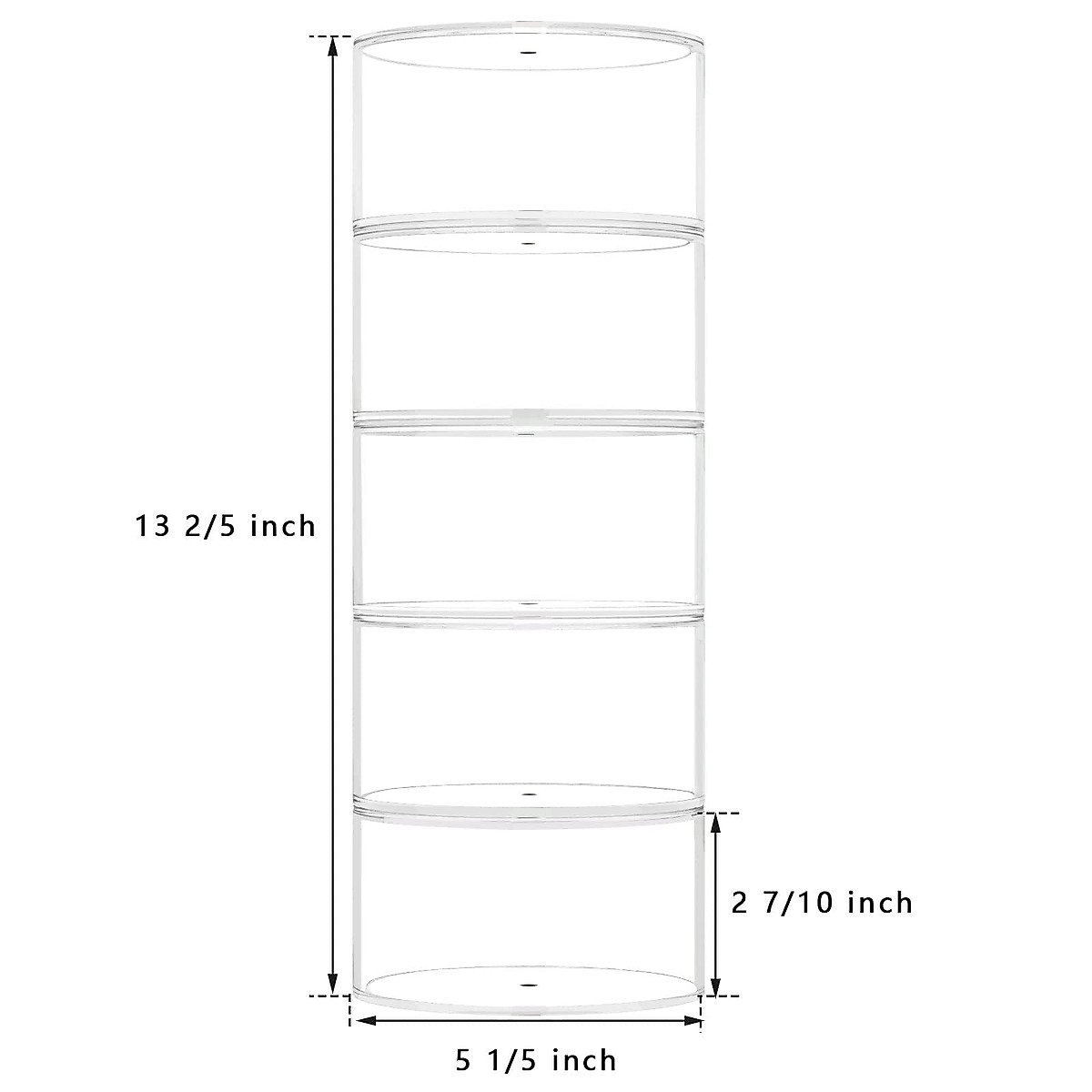 NIUBEE Belt Organizer, Acrylic 5 Layers Belt Case Storage Holder and Display for Accessories like Jewelry,Watch,Bracelets