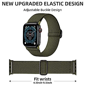 DaQin 3 Pack Stretchy Solo Loop Compatible with Apple Watch Band 44mm 42mm 40mm 38mm 45mm 41mm 49mm, Braided Sport Elastic Nylon Bands for Apple Watch SE/iWatch Ultra Series 8 7 6 5 4 3 2 1 Women Men
