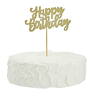 Funny Gold Happy Birthday Banner and Cake Topper Set, Holy Sh*t You're Old Party Decorations (10 Feet)