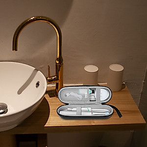 MOSISO Toothbrush Travel Carrying Case Compatible with Oral-B Pro 1000/2000/3000/3500 CrossAction & 1500 Smartseries Electric Toothbrush, Portable Waterproof Protective Hard EVA Storage Bag, Black