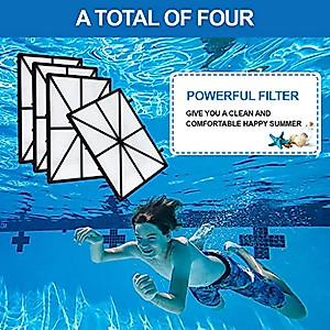 POOL BETTER 9991432-R4 Ultra Fine Cartridge Filter Panels,4 Pack Robotic Pool Cleaner Filter for Dolphin M400, M500, Nautilus CC Plus, Black and White
