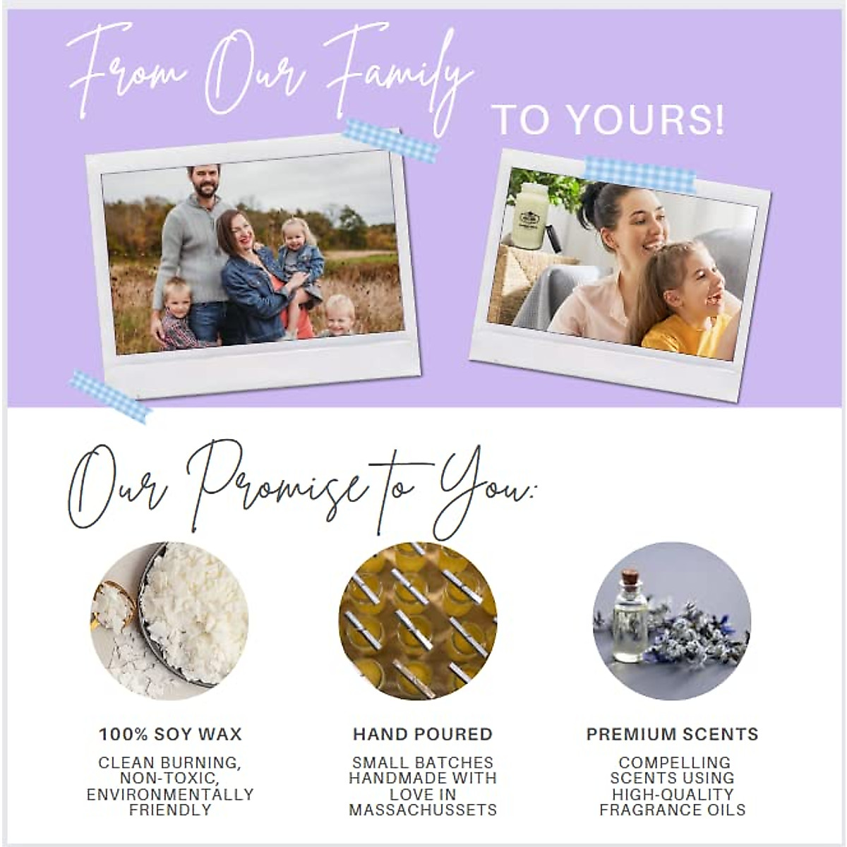 Nika's Home Lilac Soy Candle 12oz Mason Jar Non-Toxic White Soy Candle-Hand Poured Candle- Handmade, Long Burning 50-60 Hours Highly Scented All Natural, Clean Burning Large Candle Gift Décor