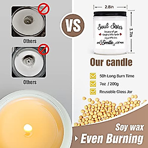 CINGUE Soul Sister Gift for Women - Funny Sisters Gifts from Sister Unique Lavender Scented Candle for Birthday Mothers Day Christmas Friendship Present for Best Friend Big Little Sister in Law