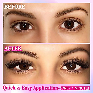 Eyelash Extension DIY Lash Clusters Wispy Individual Lashes 8-15mm Eyelash Clusters D Curl Lash Extension 72pcs DIY Cluster Eyelashes at Home by Yawamica
