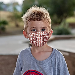 Hyegiir Kids 3 Ply Disposable Face Masks, 50 Assorted Wacky Balls Breathable Individually Wrapped Non-woven Face Masks For Boys and Girls(Red)