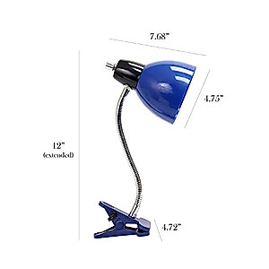Limelights LD2014-BLU Adjustable Clip Lamp Light, Blue 7.68 x 4.72 x 12