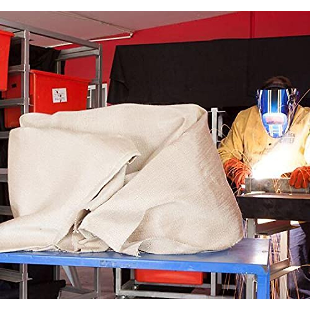 Tonyko Heavy Duty Fiberglass Protective Blanket, Emergency Surival Blanket, Welding Blanket and Fire Blanket with Various Sizes