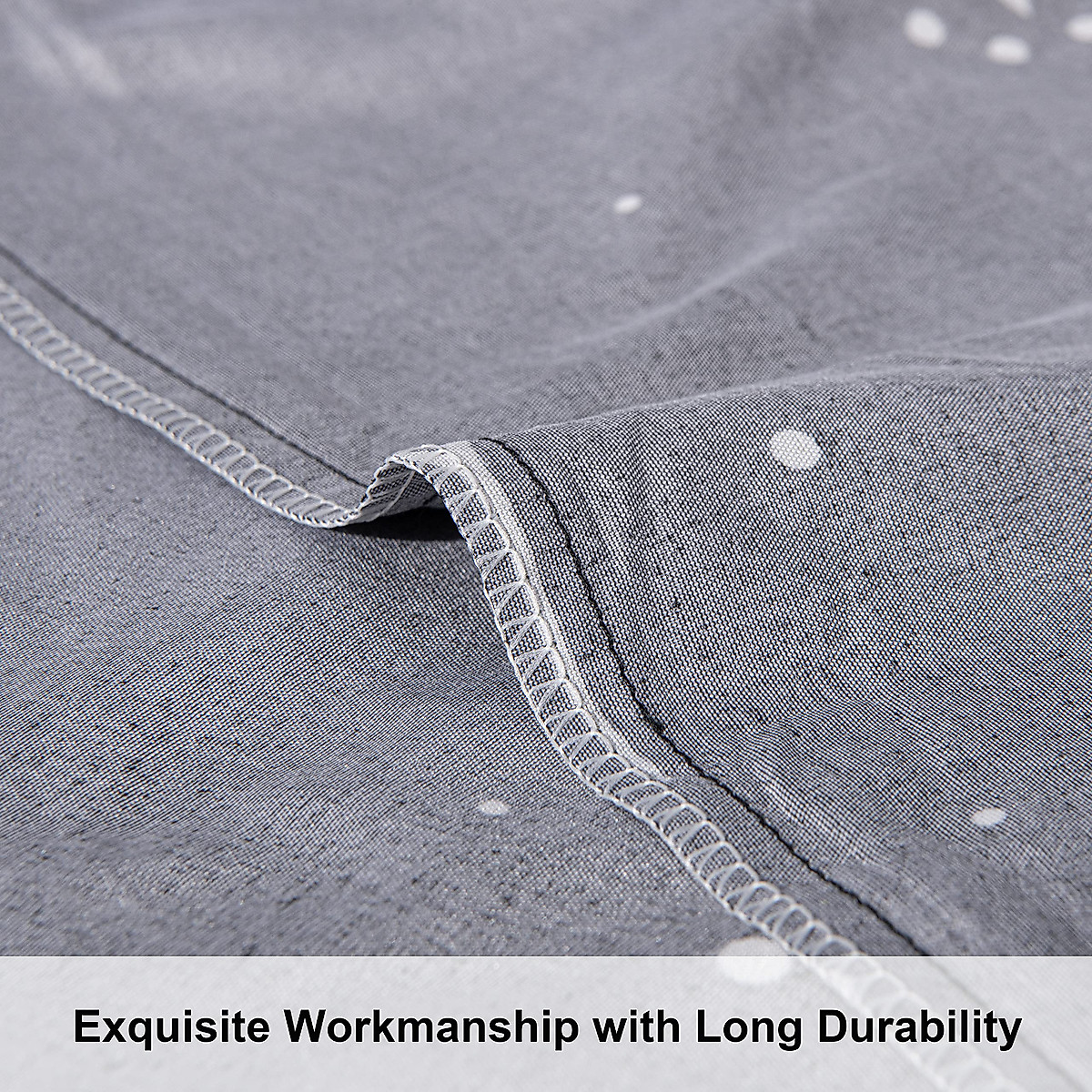 NTBAY Microfiber Queen Duvet Cover Set, 3 Pieces Ultra Soft Constellation Printed Comforter Cover Set with Zipper Closure and Corner Ties, Black