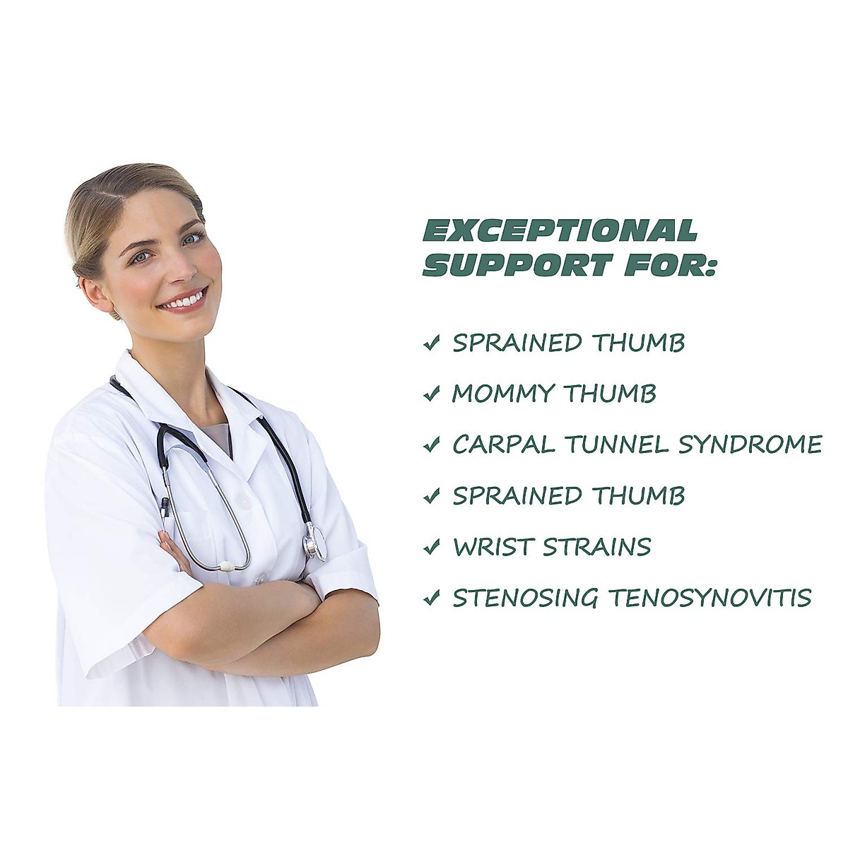 THX4COPPER Reversible Thumb&Wrist Stabilizer Splint for BlackBerry Thumb,Trigger Finger, Pain Relief, Arthritis,Tendonitis, Sprained, Carpal Tunnel, Stable, Lightweight, Breathable