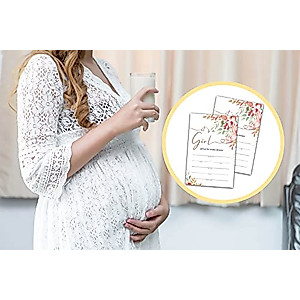 Nopoben Baby Shower Invitations and Envelopes, Floral Baby Shower Invitations, Blush Powder Floral Baby Shower Gender Reveal Party Supplies 25 Cards With Envelopes -(014bbyaoqing)